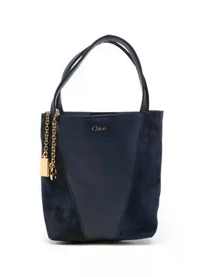 Chloé Small Spin Panelled Tote Bag - Blue