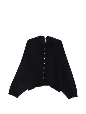 Liviana Conti Button-up Fine-knit Cardigan - Blue