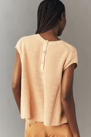 PILCRO Cotton Knit Swg Top - Peach