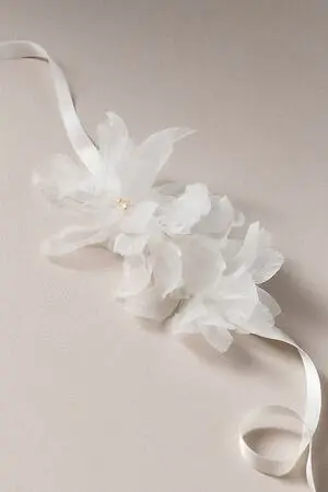 TWIGS & HONEY 3d Dahlia Silk Wrap Necklace