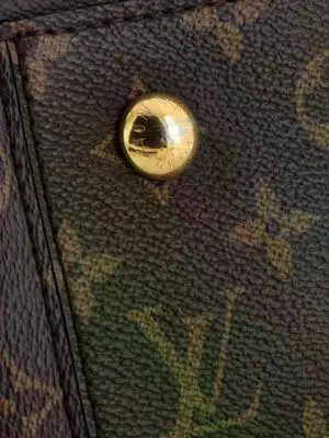 LOUIS VUITTON Flower Monogram Canvas With Leather Tote Bag