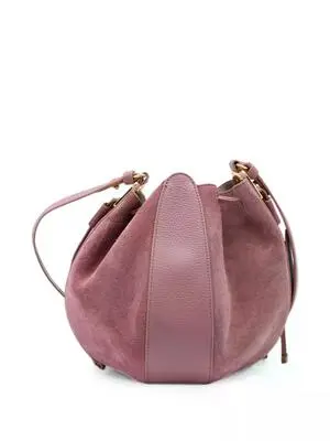 COCCINELLE Suede-panelled Leather Shoulder Bag