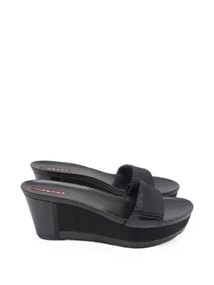 Prada Slip-on Wedge Sandals