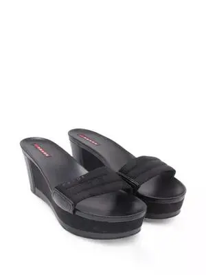 Prada Slip-on Wedge Sandals