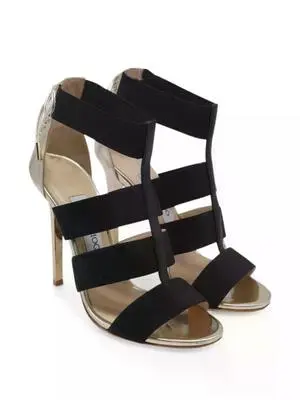 JIMMY CHOO Elastic-strap Sandals - Black