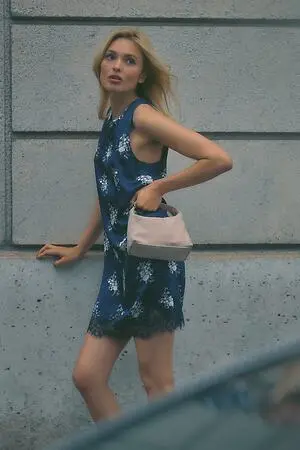 Anthropologie Maeve Sleeveless Lace-trim Mini Dress - Navy