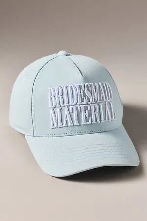 BRIDEMERCH Bridesmaid Material Baseball Cap - Something Blue
