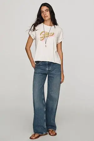 Maeve Caitl Cotton Boxy Tee - Ivory