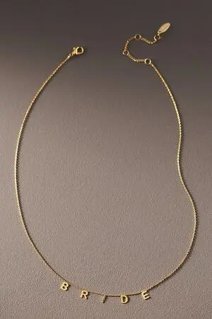 Anthropologie Bride Charm Necklace - Gold