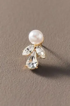 Anthropologie Pearled Crystal Cluster Earrgs