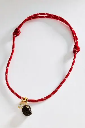 Éliou Marais Necklace With Zebra Shell And Cubic Zirconia - Red