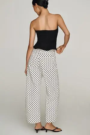 FRAME Bow Crop High-rise Tapered Jeans