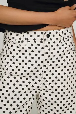 FRAME Bow Crop High-rise Tapered Jeans