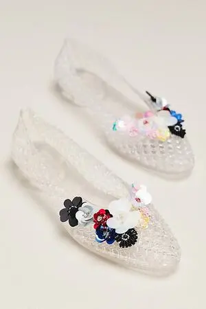 HEAVENLY JELLY Petal Ballet Flats - Clear