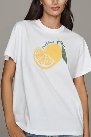 Rag & Bone Cotton Lemon Graphic Tee