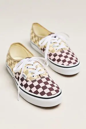VANS Authentic Check Sneakers - Purple Pattern