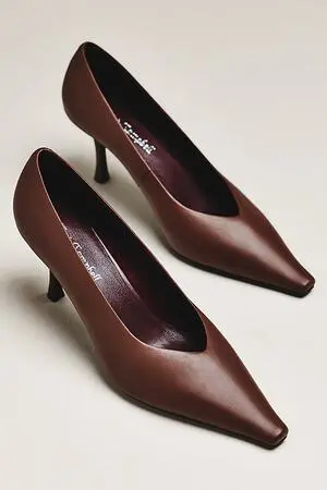 Anthropologie Jeffrey Campbell Campaign Pumps Espresso