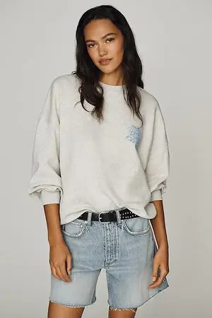 ANINE BING Miles Waves Cotton Sweatshirt - Grey