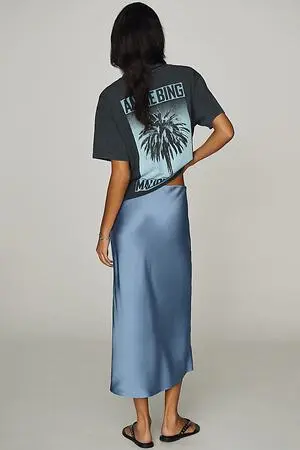 ANINE BING Bar Silk Skirt