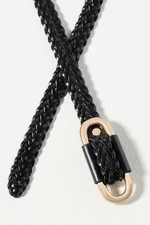 Anthropologie Blake Skinny Woven Belt - Black