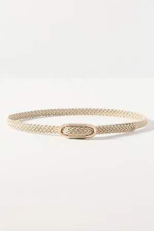 Anthropologie Anthropologie Blake Skinny Woven Belt Cream