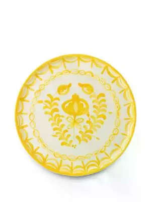 J-LINE Granada Floral-print Plate - Neutrals