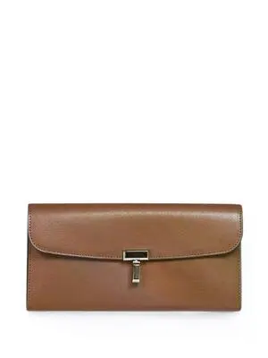 TOTEME T-lock Leather Wallet - Brown