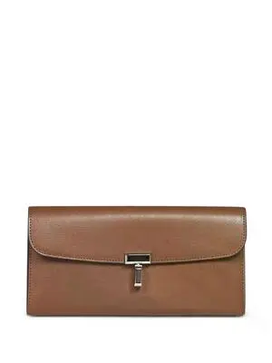 TOTEME T-lock Leather Wallet - Brown