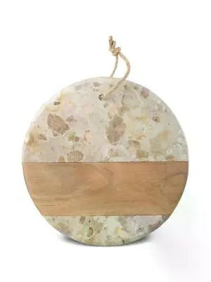 J-LINE Marble Wood-insert Chopping Board - Neutrals