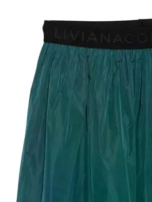 Liviana Conti Logo-waistband Midi Skirt - Green