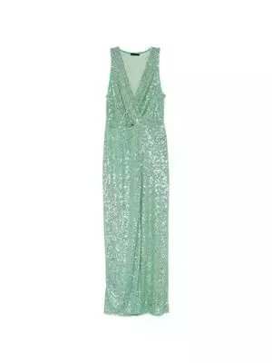 HANITA Sequin-embellished Maxi Dress - Green