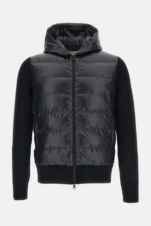 Moncler Padded Hooded Cardigan - Black