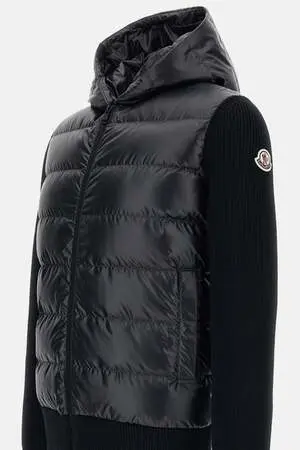 Moncler Giacca Cardigan Imbottita Con Cappuccio