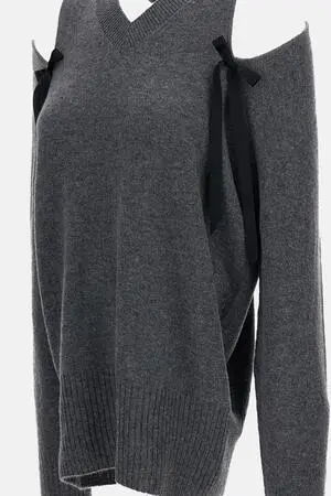 Simone Rocha Cashmere Sweater With A V-neck And Bows