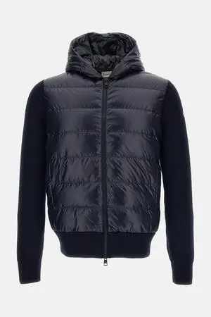 Moncler Padded Hooded Cardigan - Blue
