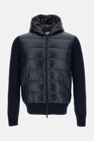 Moncler Padded Hooded Cardigan - Blue