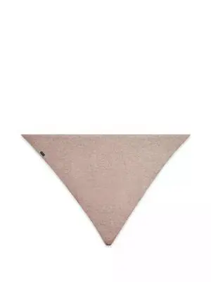 Brunello Cucinelli Monili-embroidered Triangular Scarf Brown