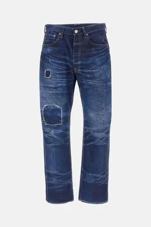 Junya Watanabe Printed Denim Pants - Blue