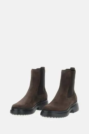 TOD'S Suede Chelsea Boots With Lug Sole