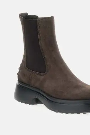 TOD'S Suede Chelsea Boots With Lug Sole