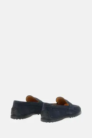 TOD'S Suede Rubber Moccasins With Embossed Monogram