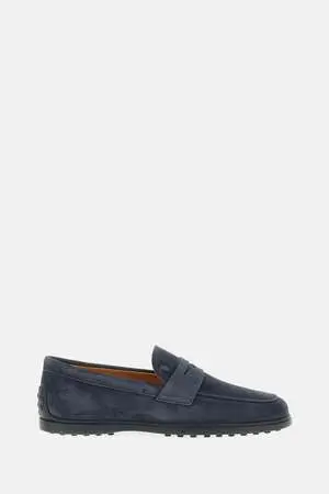 TOD'S Rubber Moccasin 78l Suede - Blue