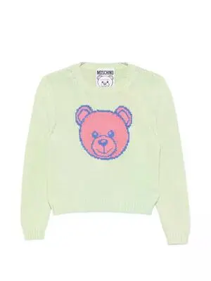 Moschino Bear-embellishment Sweater - Green