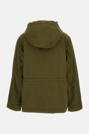Moncler Short Cotton Parka In Serin