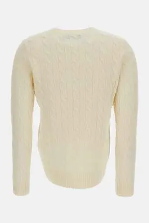 Polo Ralph Lauren Cable-knit Wool-cashmere Blend Crew Neck Sweater