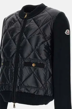 Moncler Cardigan Di Cotone Imbottito