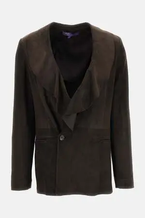Ralph Lauren GIACCA IN PELLE SCAMOSCIATA Marrone