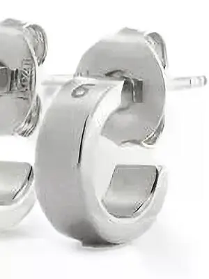 MAISON MARGIELA Logo Engraved Hoop Earrings