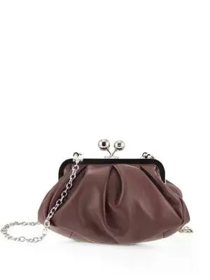 Max Mara Small Pasticcino Leather Clutch Bag - Brown