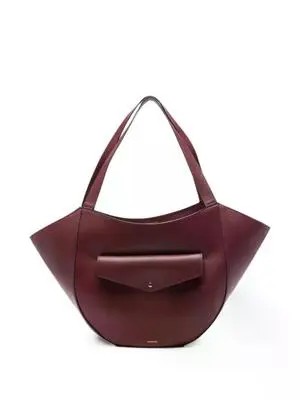 WANDLER Asymmetric Leather Tote Bag - Red
